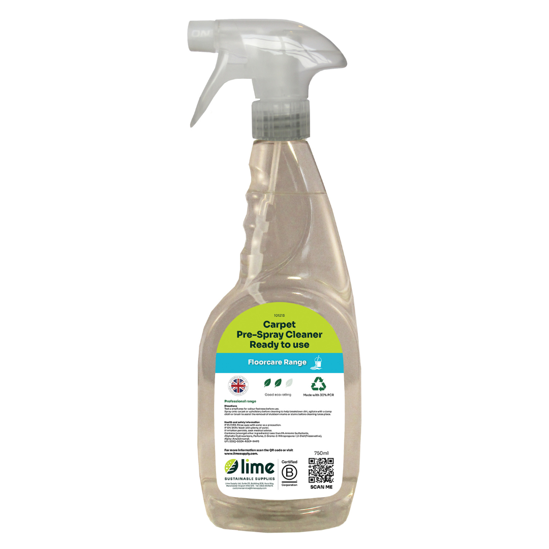 Carpet spot & stain cleaner RTU trigger spray (6 x 750ml) - Lime Sustainable Supplies