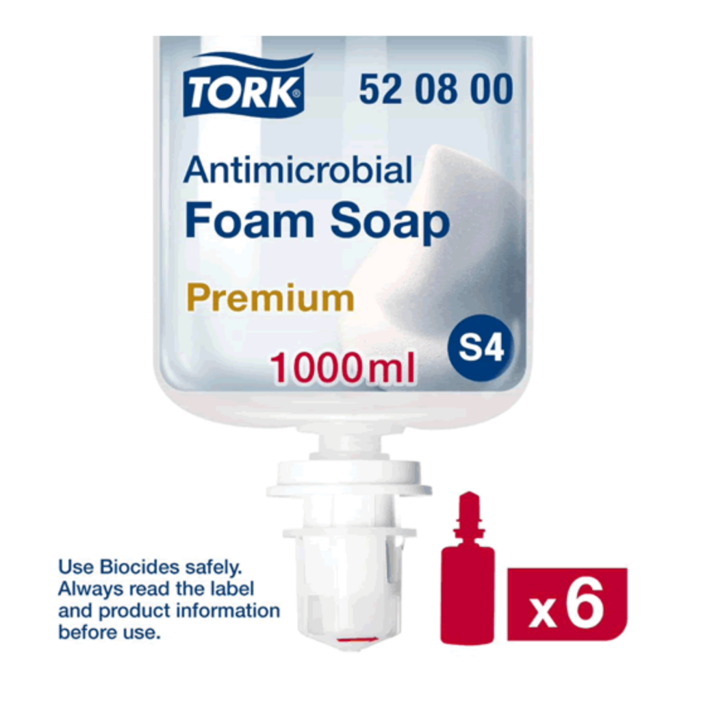 Tork Antimicrobial Foam Soap (S4) 520800 (6x1000ml) - Lime Sustainable ...