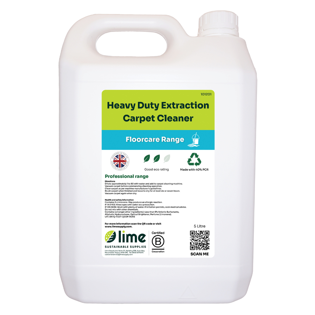 Heavy duty extraction carpet cleaner 2x5lt - Lime Sustainable Supplies