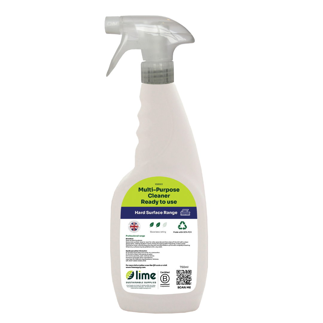 Multi-purpose cleaner RTU trigger spray (6 x 750ml) - Lime Sustainable Supplies