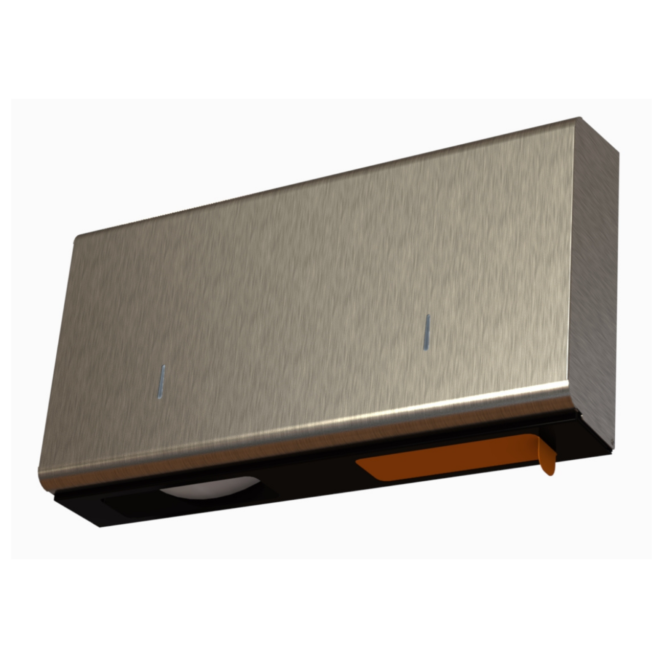 Brushed stainless steel opal twin mini micro dispenser - Lime ...