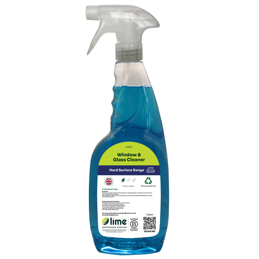 Window, glass & SS cleaner (6 x750ml) - Lime Sustainable Supplies