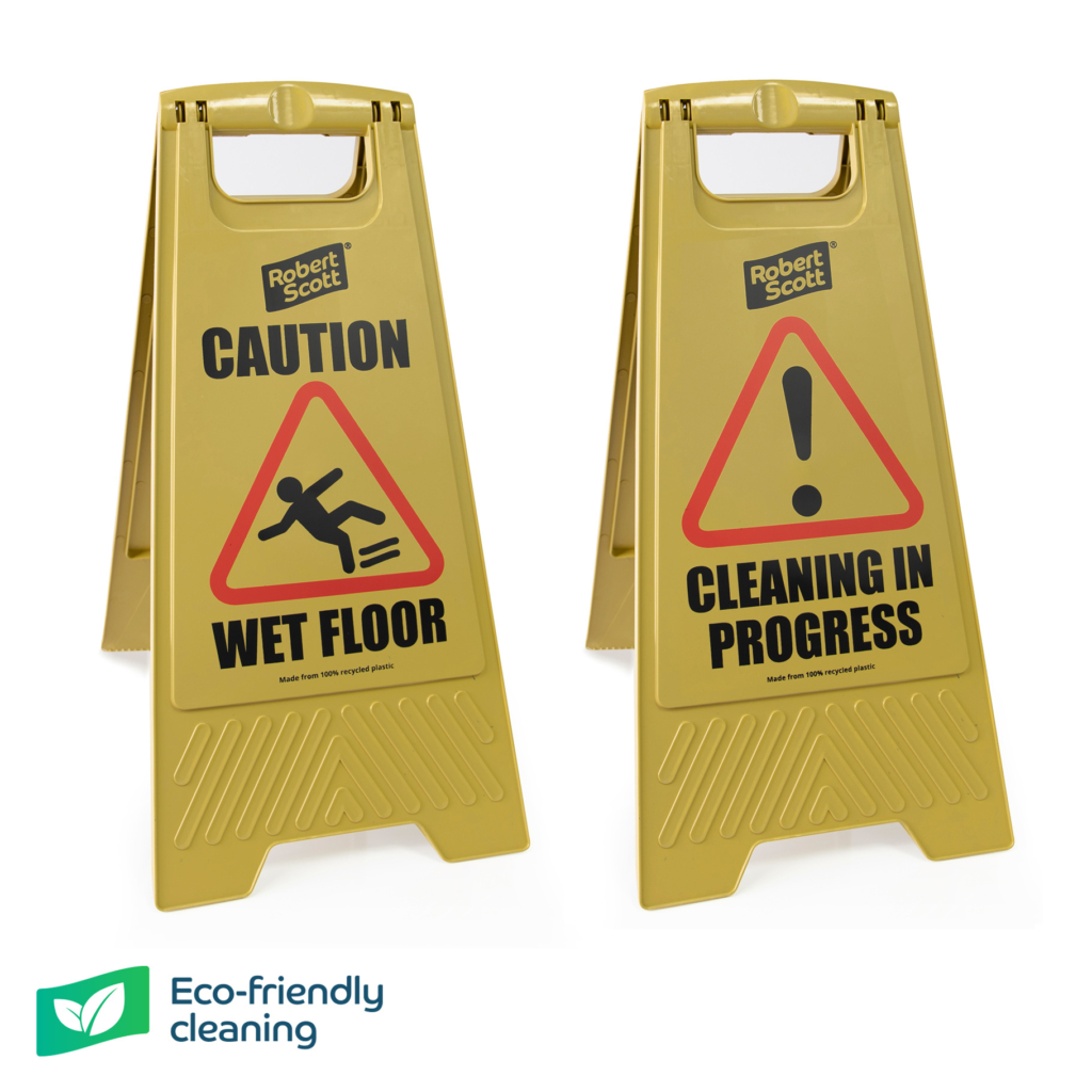 Wet Floor cleaning safety sign - Lime Sustainable Supplies
