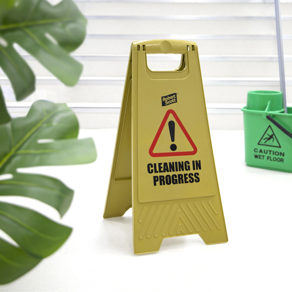 Wet Floor cleaning safety sign - Lime Sustainable Supplies