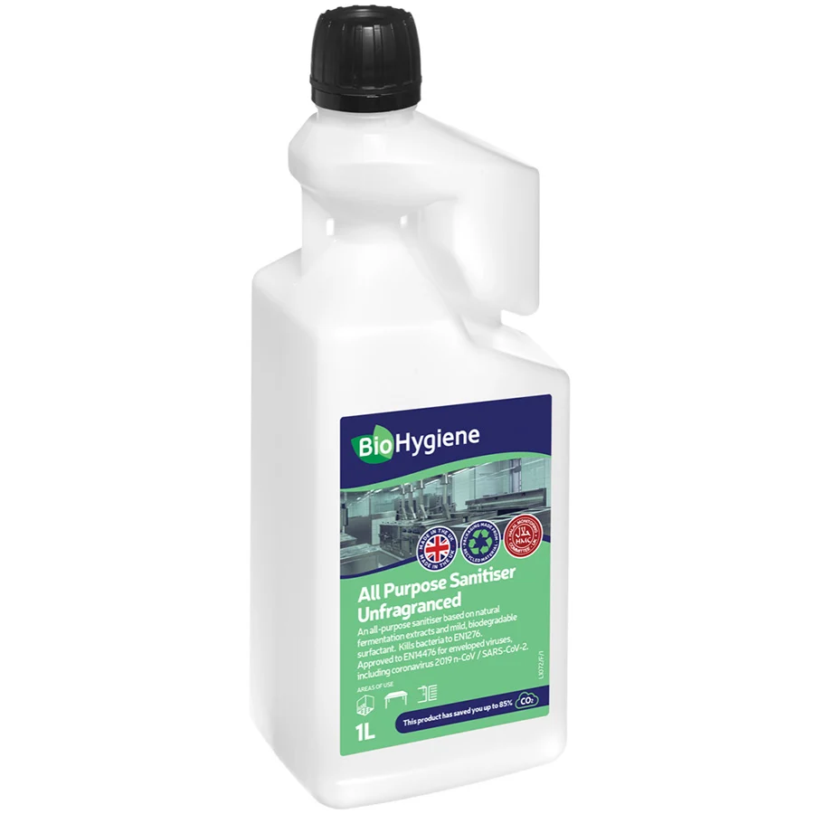 BioHygiene All Purpose Sanitiser Super Concentrate UNFRAGRANCED 1lt ...