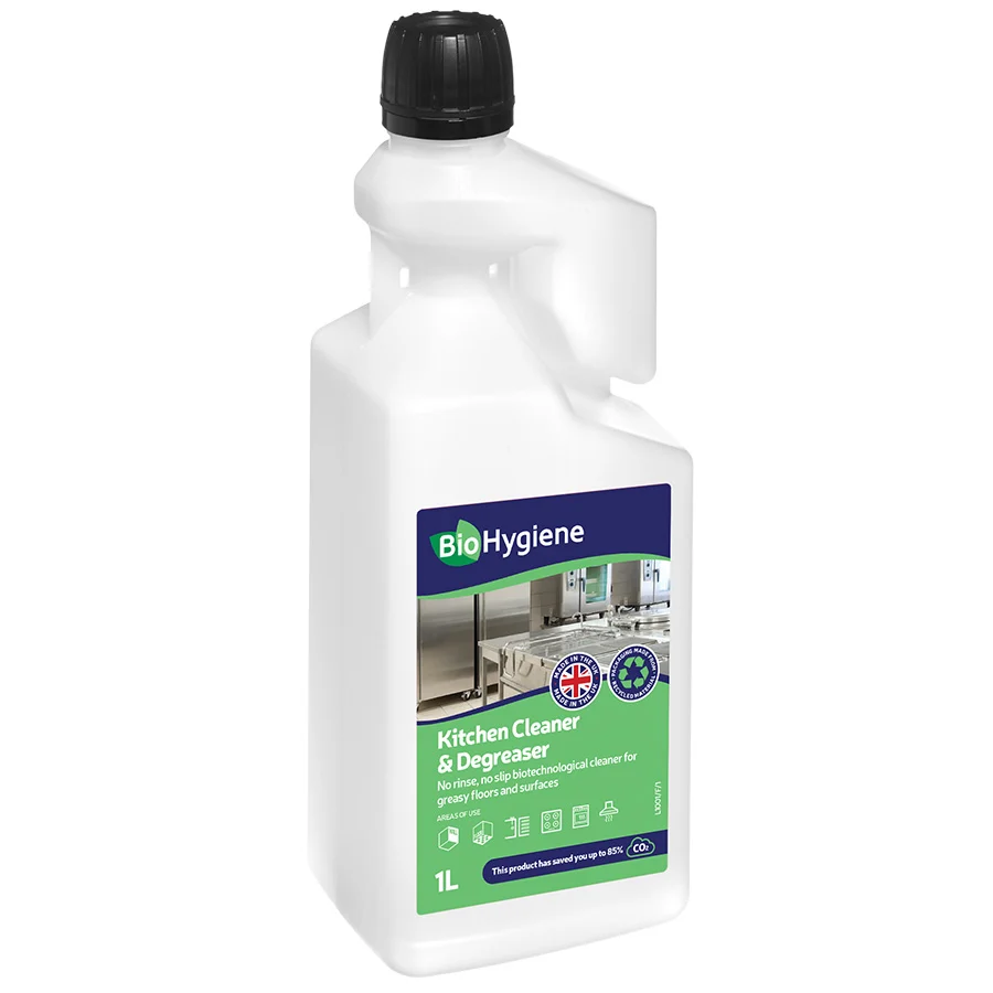 BioHygiene Kitchen Cleaner and Degreaser Super Concentrate 1lt (Optic ...