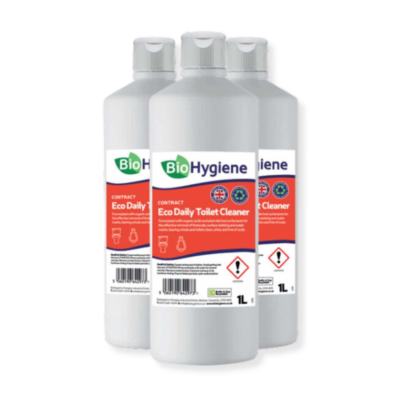 BioHygiene Eco Daily Toilet Cleaner 12 x 1lt - Lime Sustainable Supplies