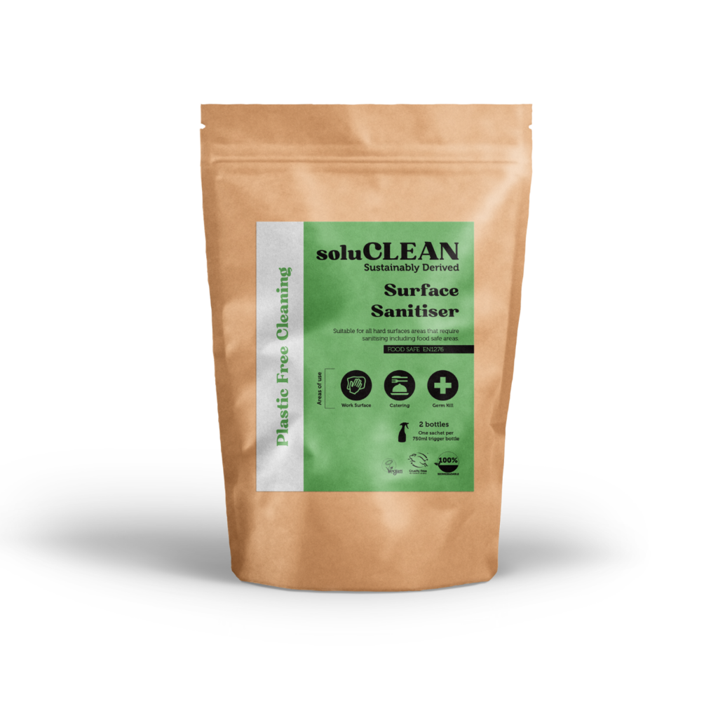 SoluClean Surface Sanitiser Sachets (Twin Pack) - Lime Sustainable Supplies