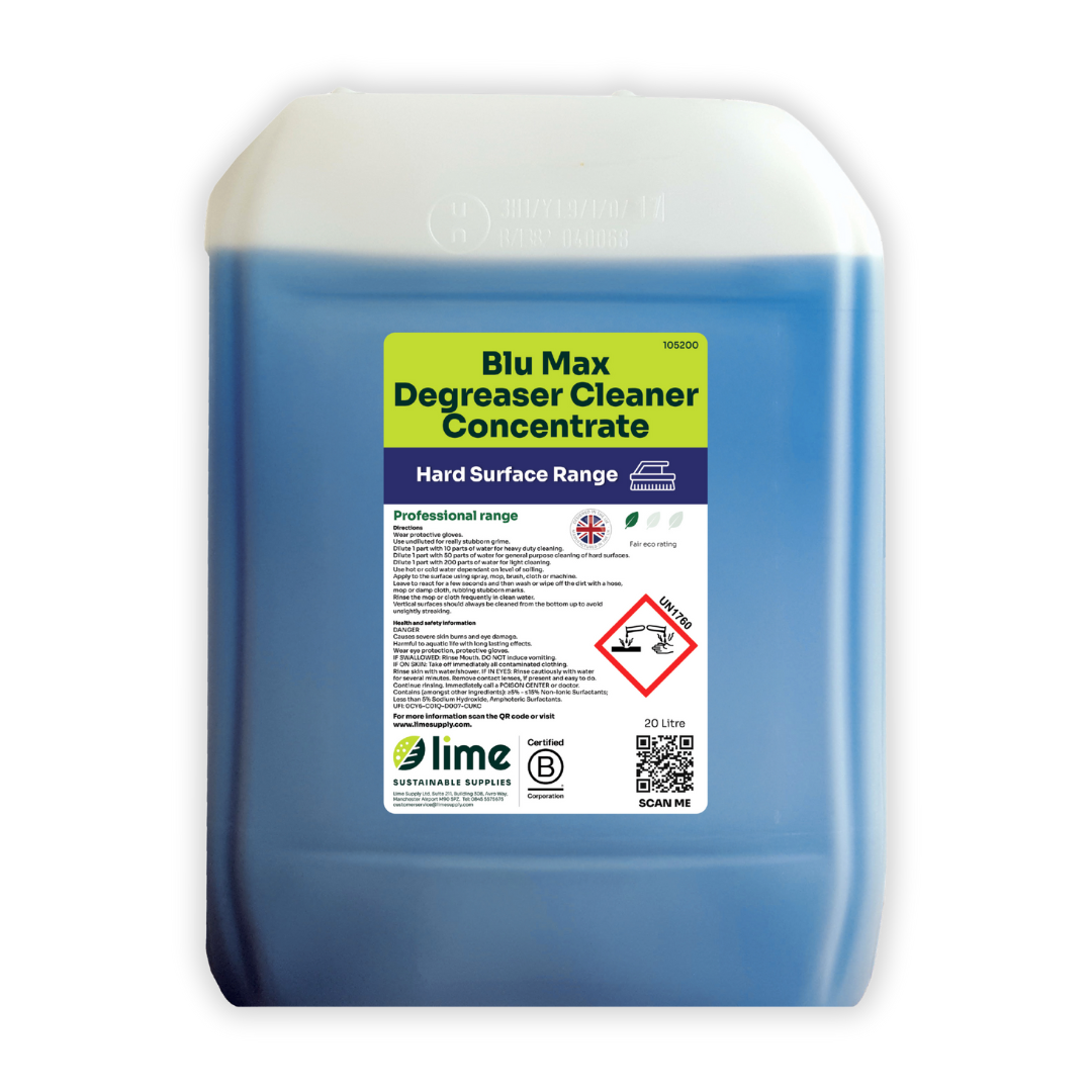 Blu Max Degreaser Cleaner Concentrate 20lt - Lime Sustainable Supplies