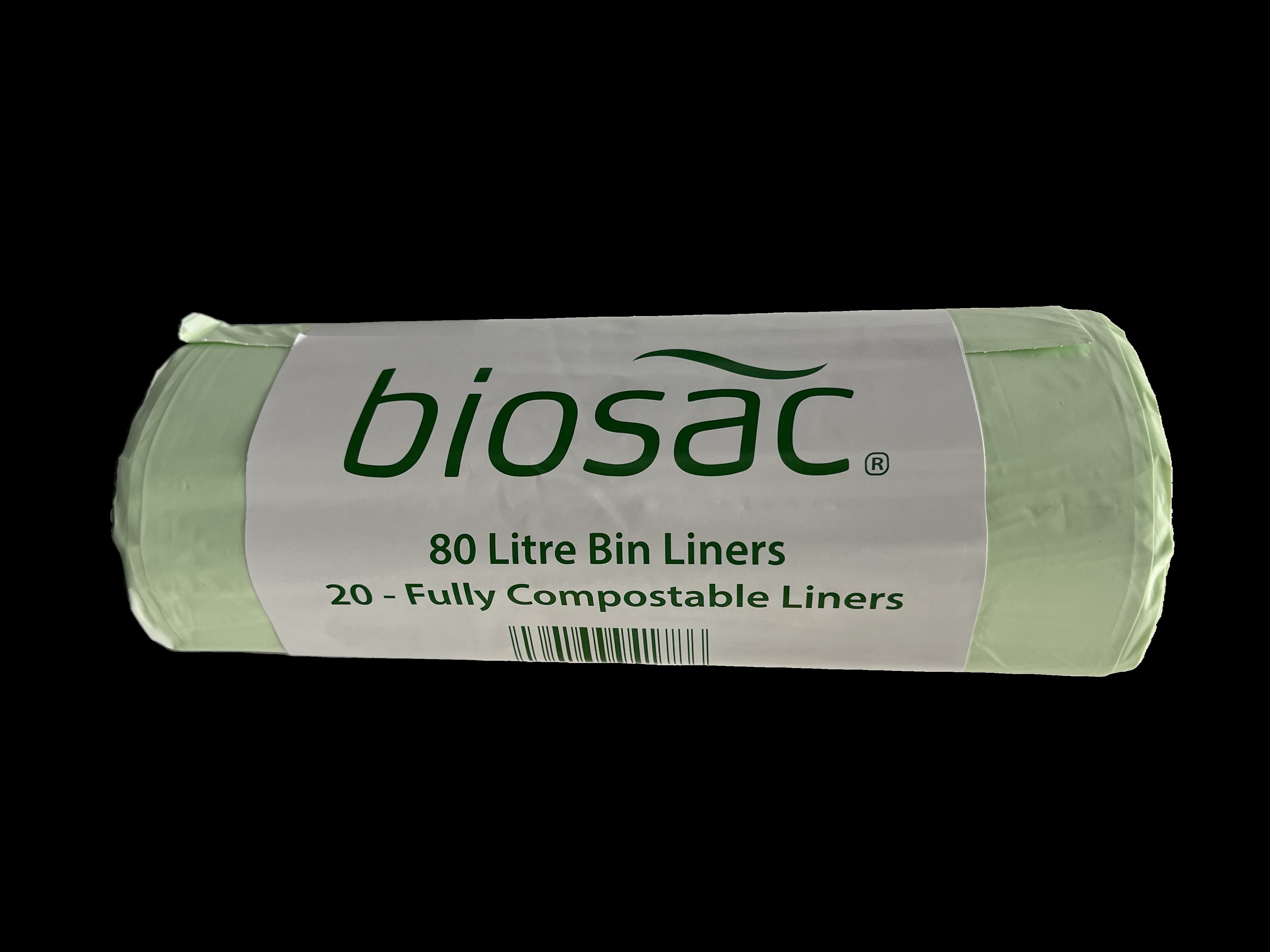 Compostable natural Cornstarch Biosac 80 Litre sack (20 bag roll ...
