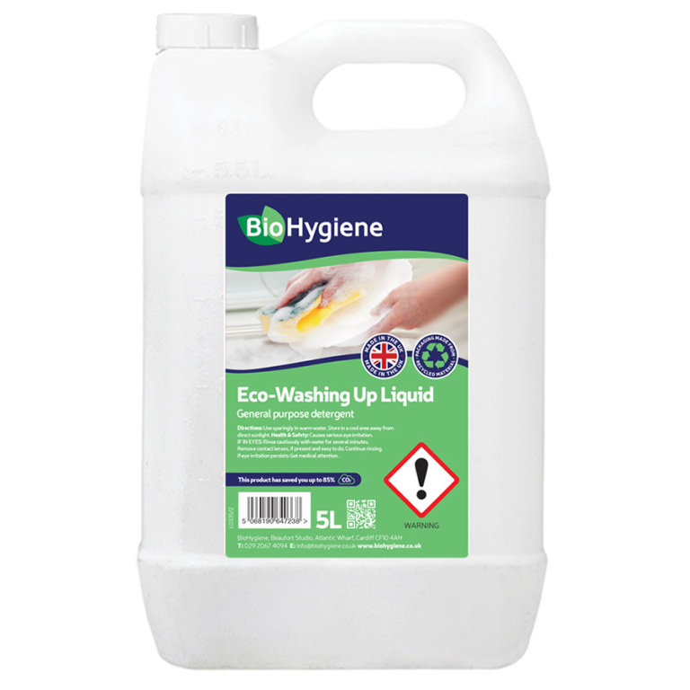 BioHygiene Eco-washing up liquid 2 x 5lt - Lime Sustainable Supplies