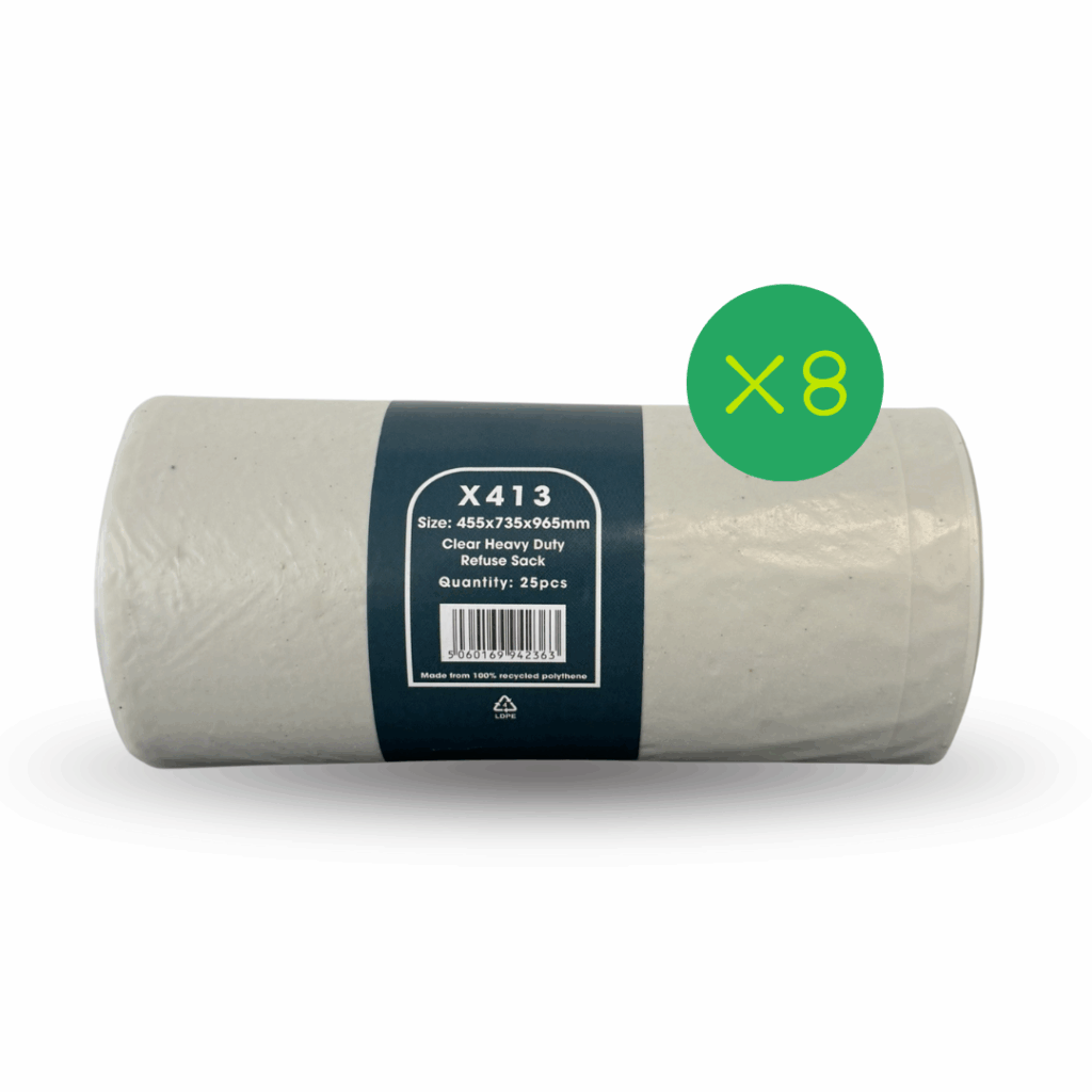 Clear heavy duty waste sacks on a roll- CHSA 15kg 455x735x965mm (200 ...